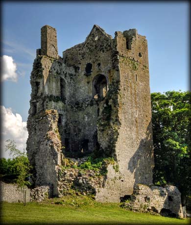 Cullahill Castle and Sheela na gig, Laois