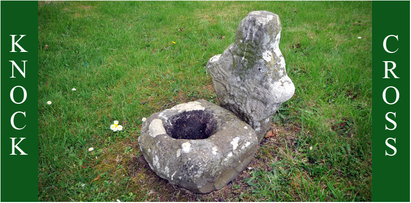 Knock Stone Cross, Font and Bullaun Stone, Meath